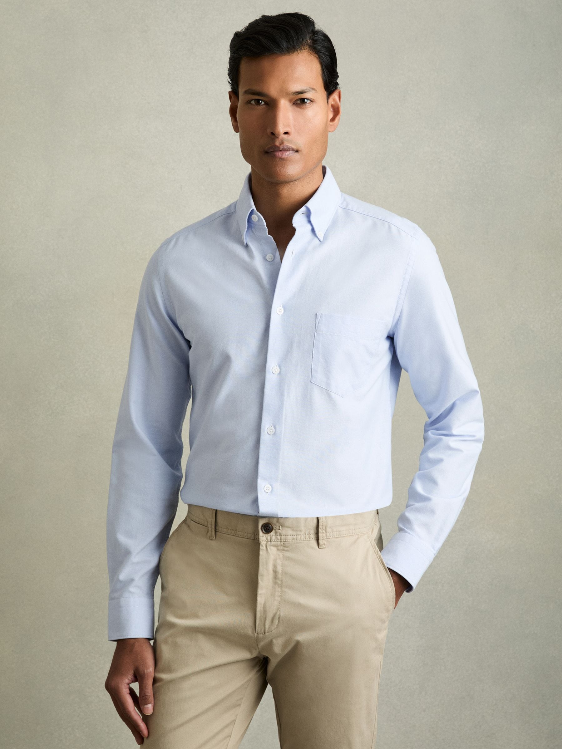 REISS greenwich soft wash button down oxford shirt